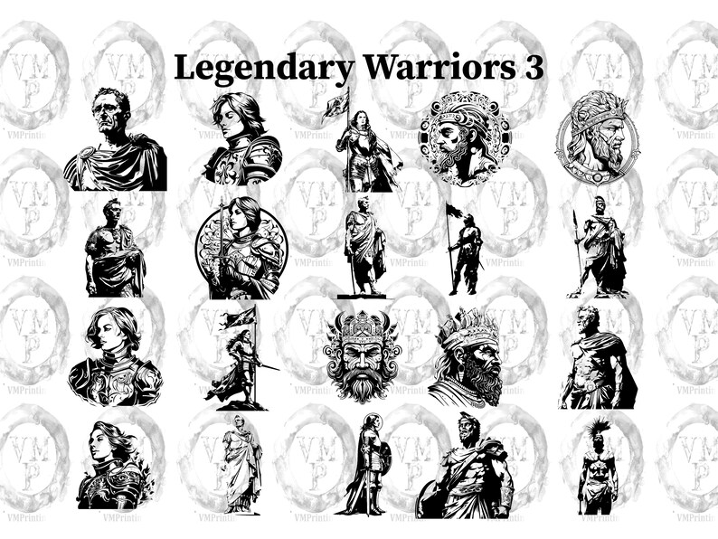 SVG & PNG - Set of 155 Legendary Warrior Icons Bundle - Alexander ...