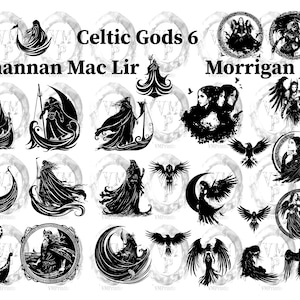 SVG & PNG - Set of 236 Celtic Gods Icons Bundle - Mythology - Aengus ...