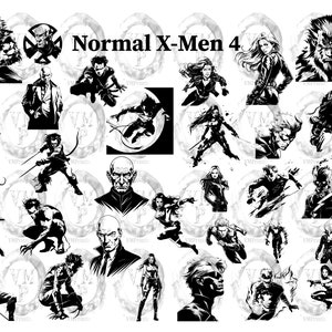 SVG & PNG - Set of 220 X-men Icons Bundle - Wolverine, Gambit, Storm ...