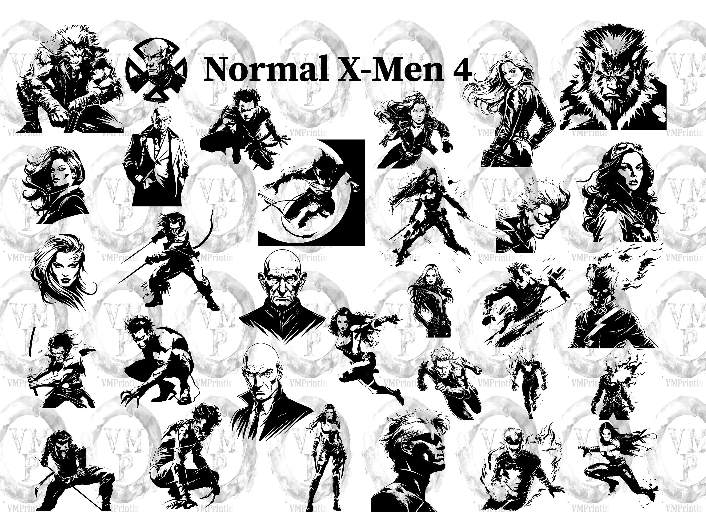 SVG & PNG - Set of 220 X-men Icons Bundle - Wolverine, Gambit, Storm ...
