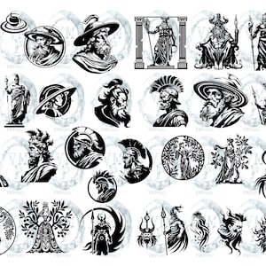 SVG & PNG - Set of 251 Roman Gods Icons Bundle-mythology-venus, Neptune ...
