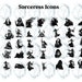 SVG & PNG Set of 240 Dnd Female Adventurer Icons Bundle Barbarian ...