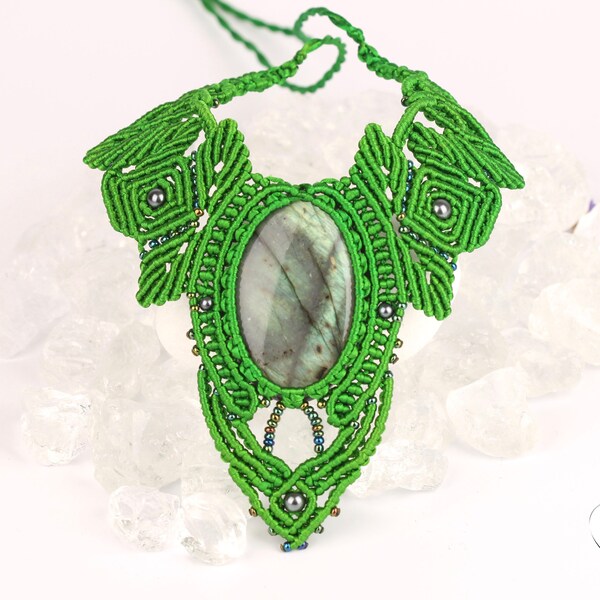 Micro Macrame Necklace - Etsy