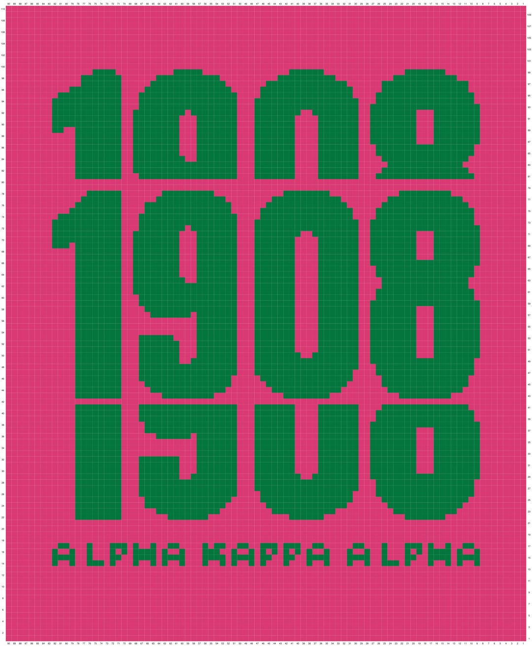 AKA 1908 Crochet Graph Pattern (PDF Download) - Etsy