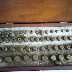 Very Rare COMPLETE Vintage Brass Weight Set - Etsy