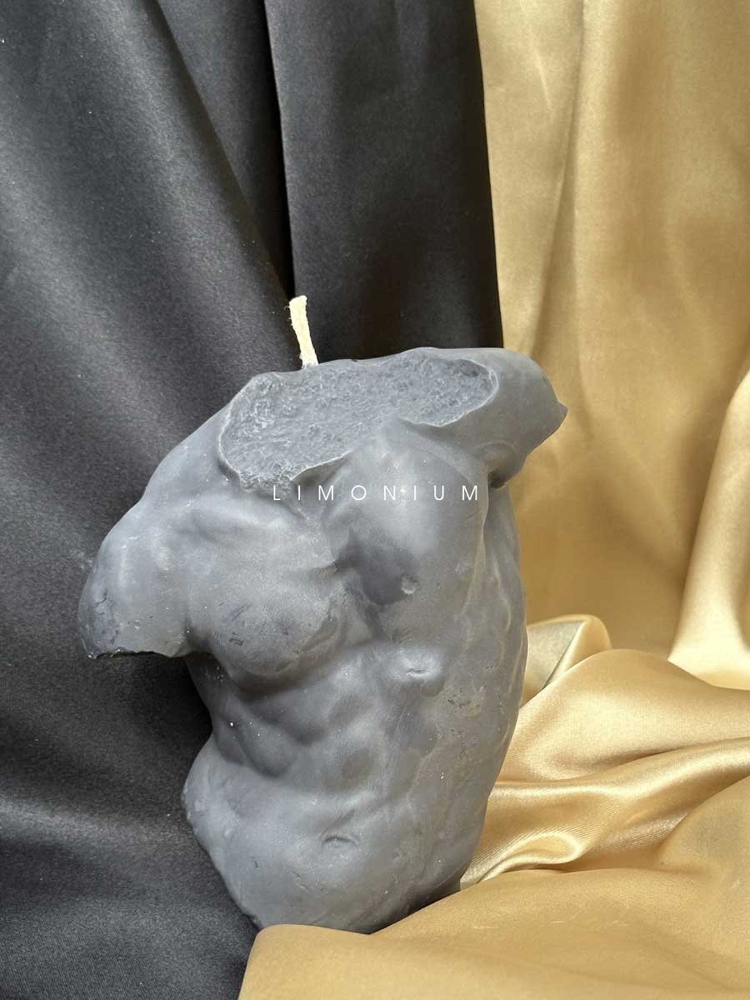 Black Gaddi Torso Candle | Unique Candle | Torso Candle | Classic ...