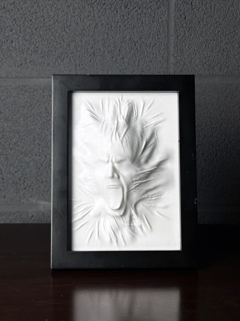 Framed Scream 3D Wall Art 3D Wall Sculpture 3D Framed Canvas 3D Printed ...