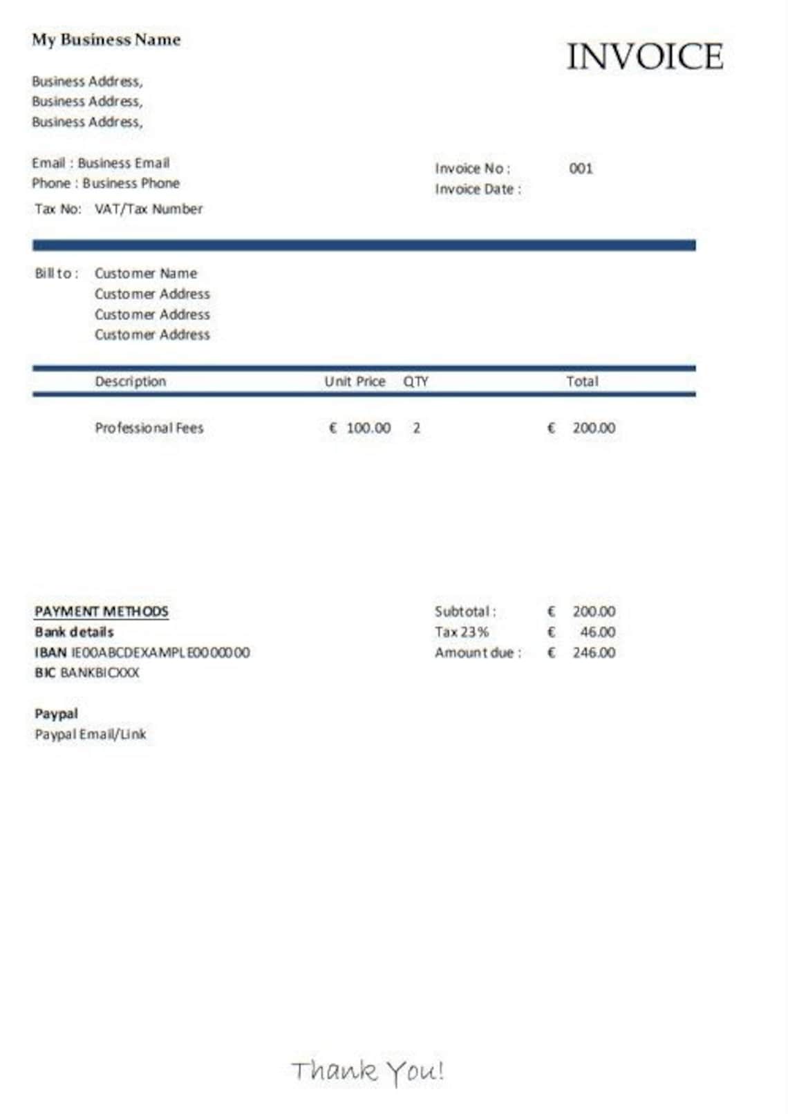 Invoice Template & Debtors List keep Track of Your Debtors - Etsy