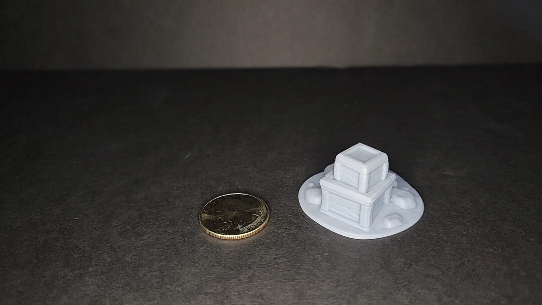 Crates With Bags - 3D Printed Resin Crates - Dnd Tabletop Game Decor ...