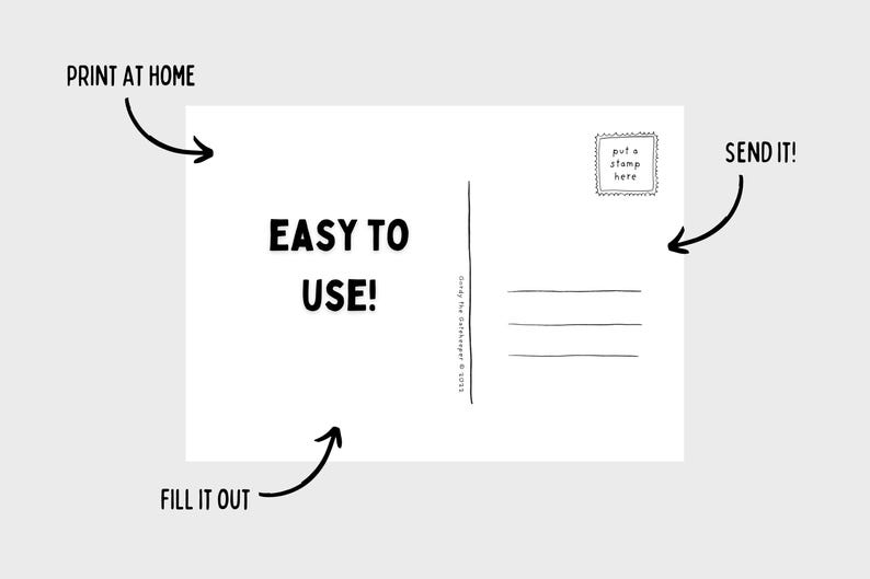 Printable Blank Postcard,postcard Back Template,cardstock Paper Letters ...