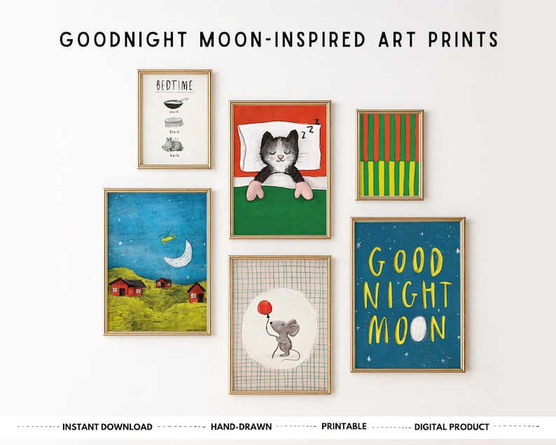 Goodnight Moon Nursery Art Print: Whimsical Children's Book Decor ...