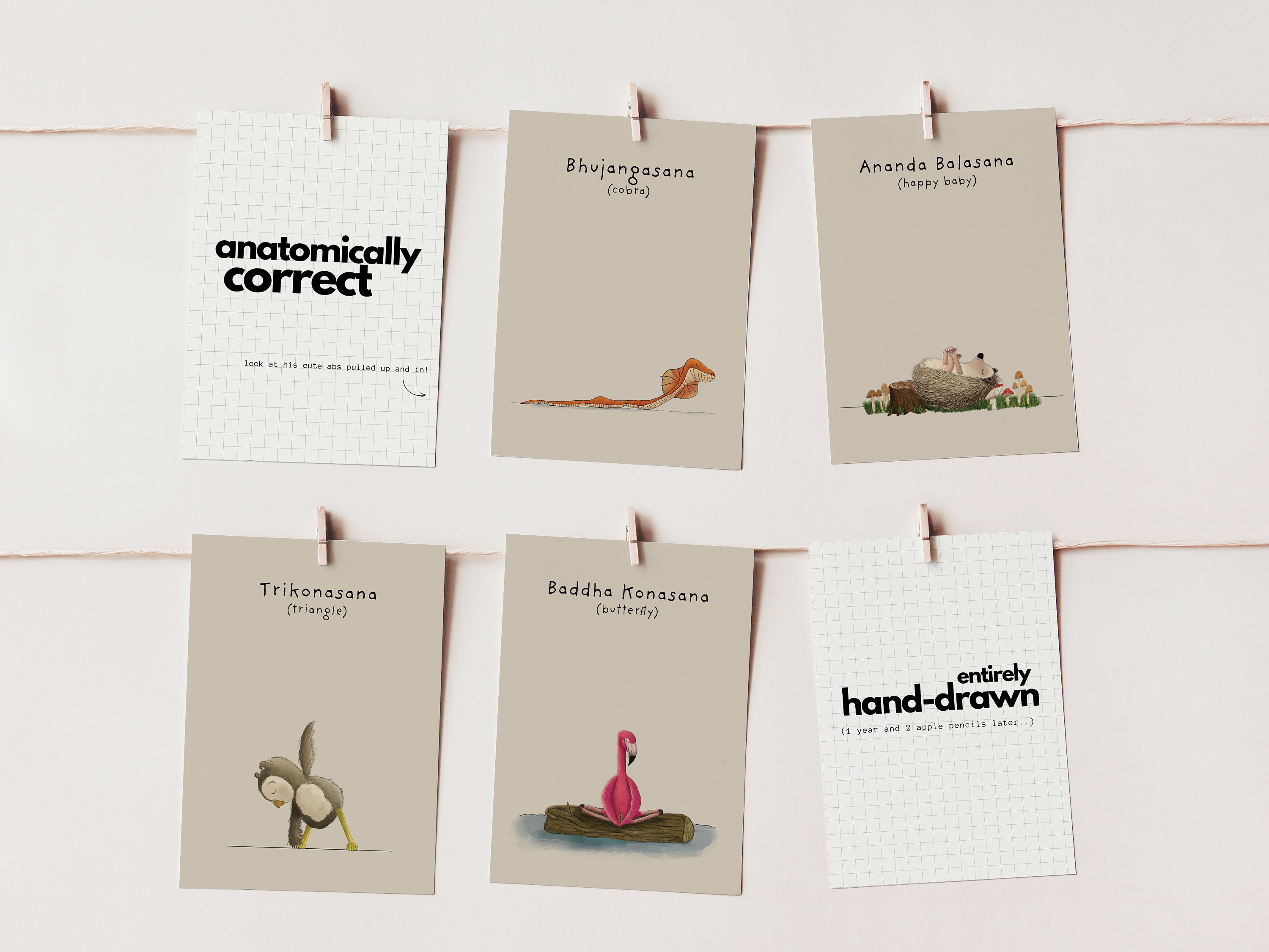 40 Yoga Animal PRINTABLE Cards/asana Sequence Planner/digital Download ...