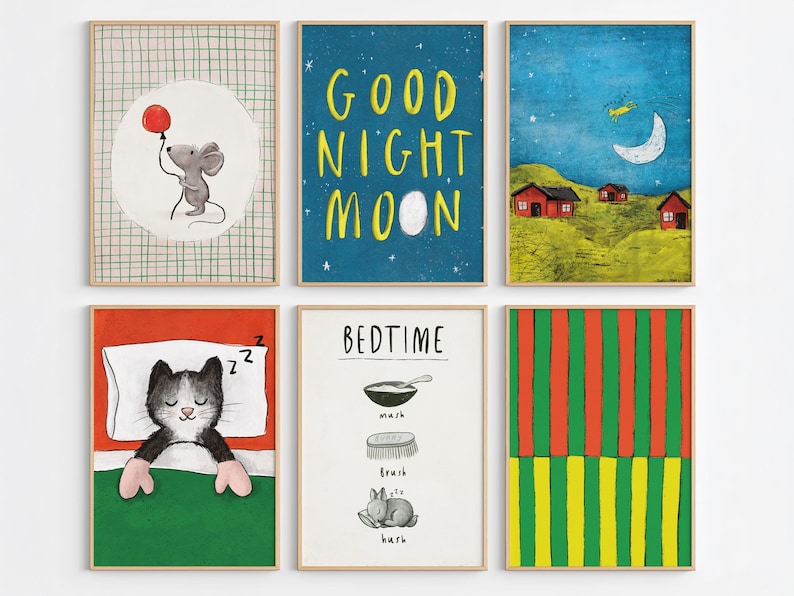 Goodnight Moon Nursery Art Print: Whimsical Children's Book Decor ...
