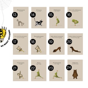 40 Yoga Animal PRINTABLE Cards/asana Sequence Planner/digital Download ...