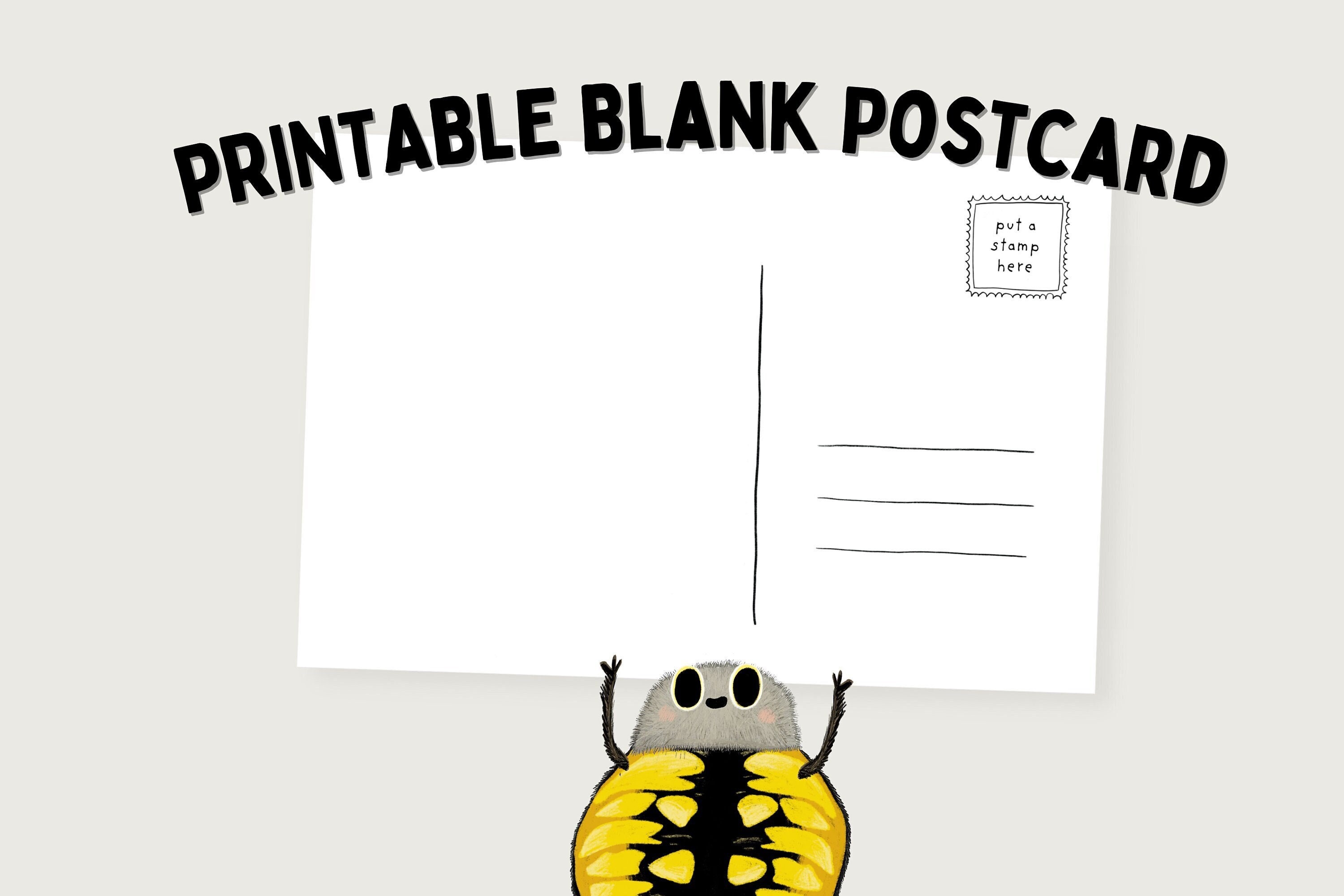 Blank Postcard Back Template