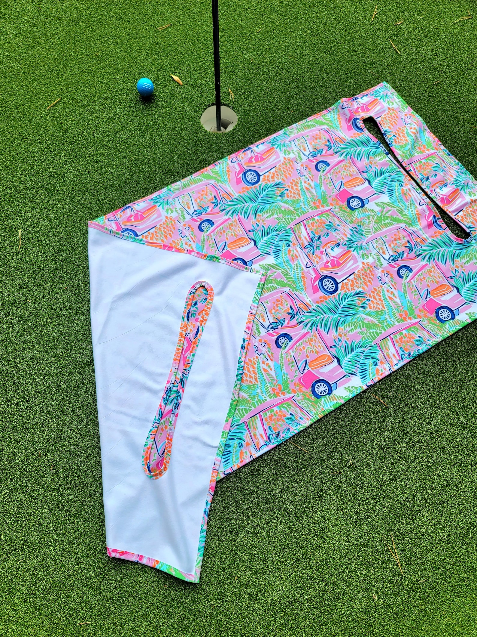 Golfcart Seat Cover in Rollin in My Pink Caddy Golf Cart Seat Blanket ...