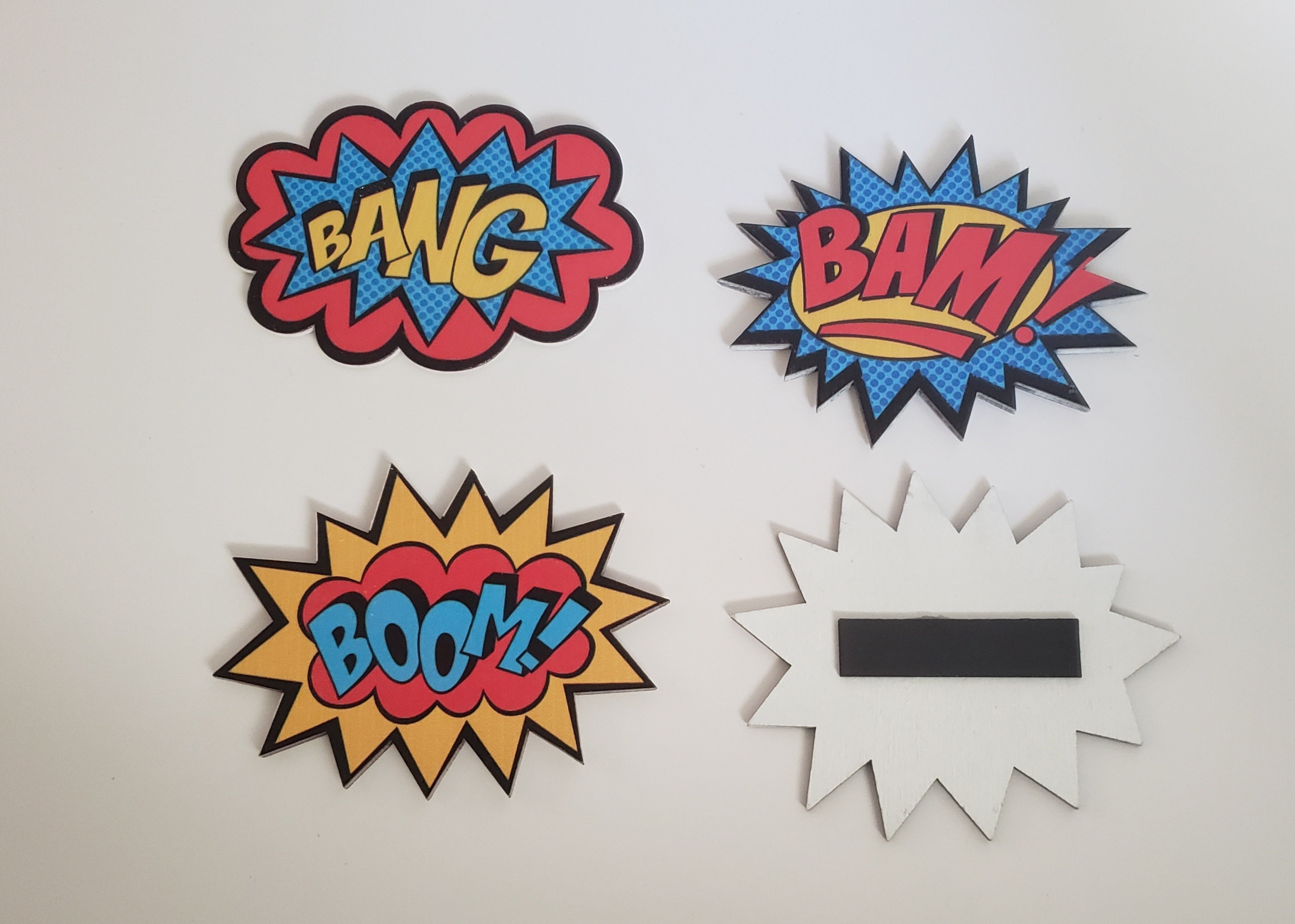Comic Word Bubble Magnets - Etsy