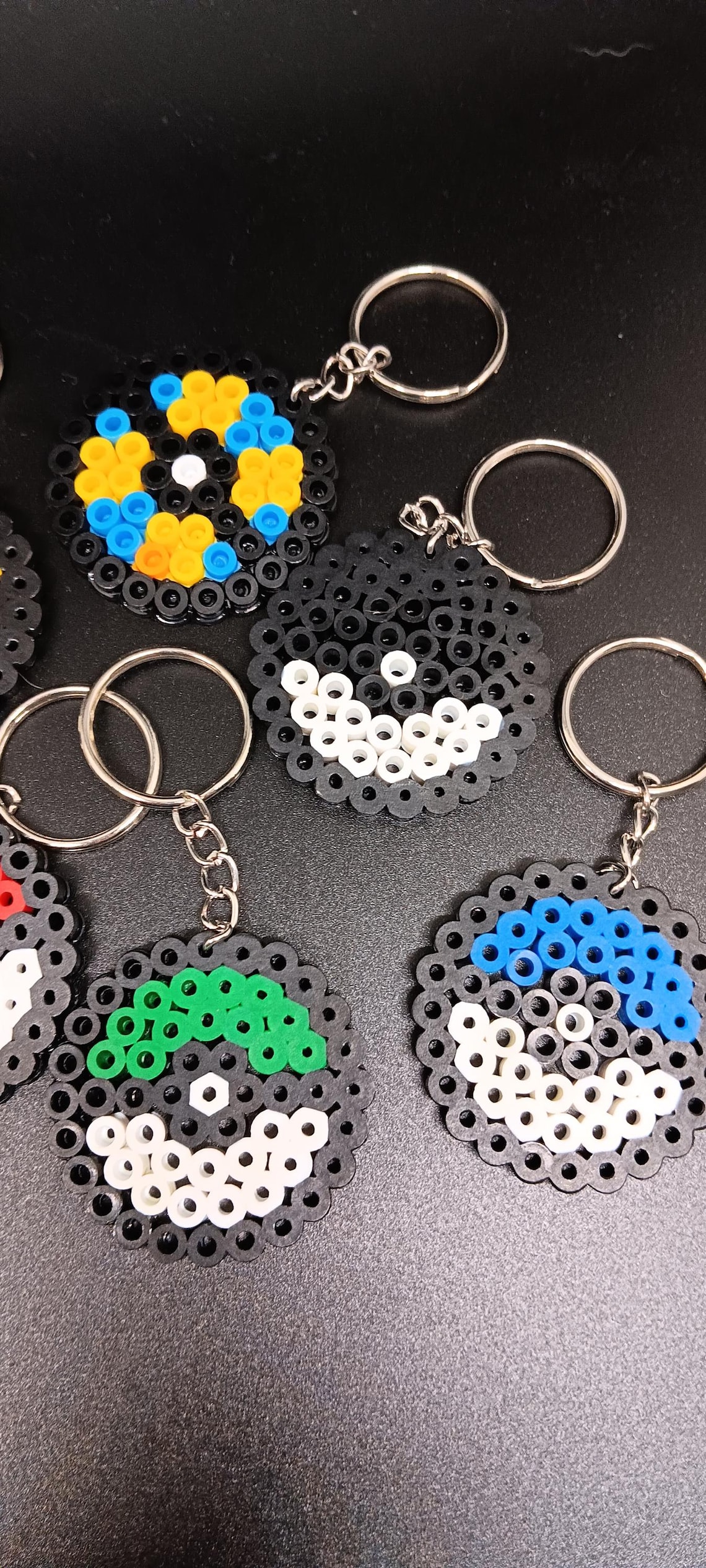 Pokémon Ball Perler Bead Keychain - Etsy
