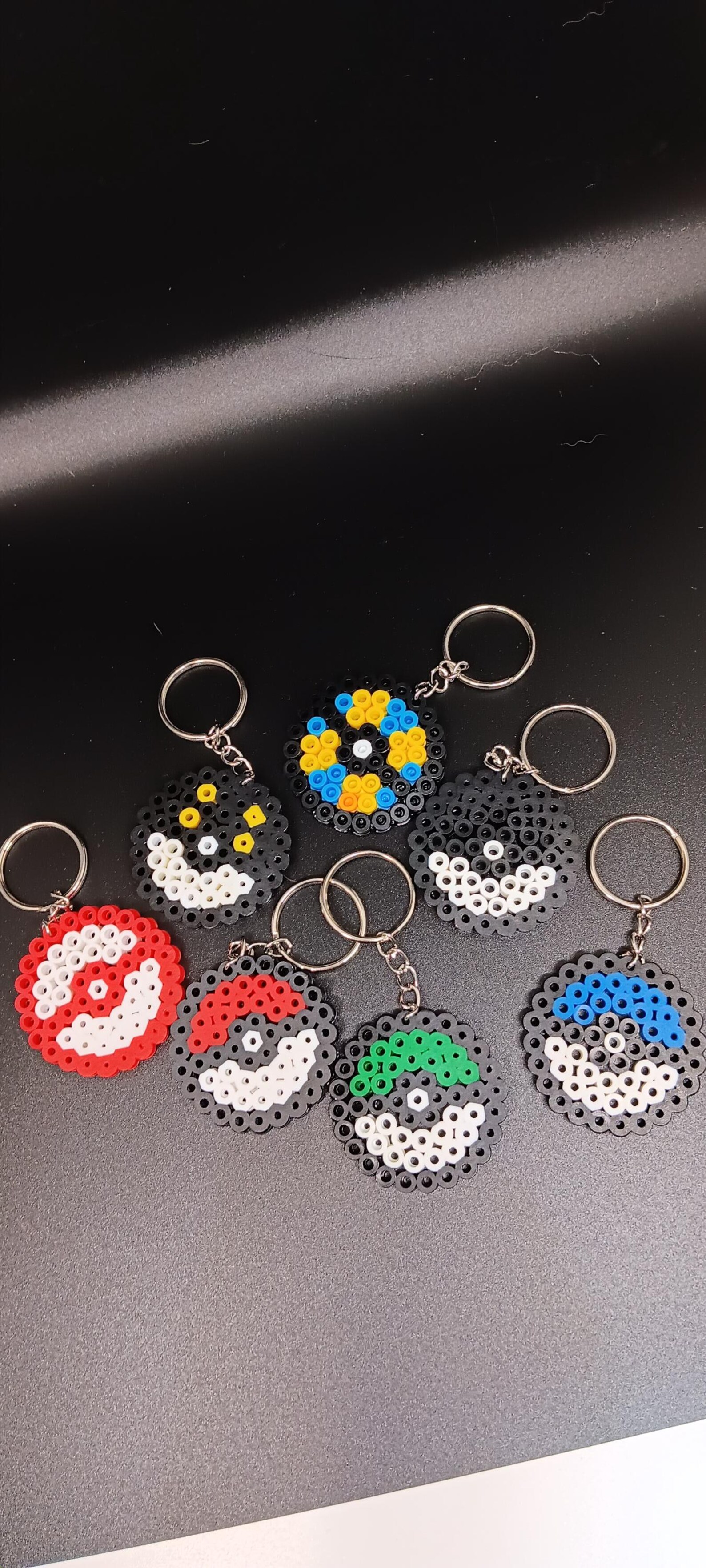 Pokémon Ball Perler Bead Keychain - Etsy