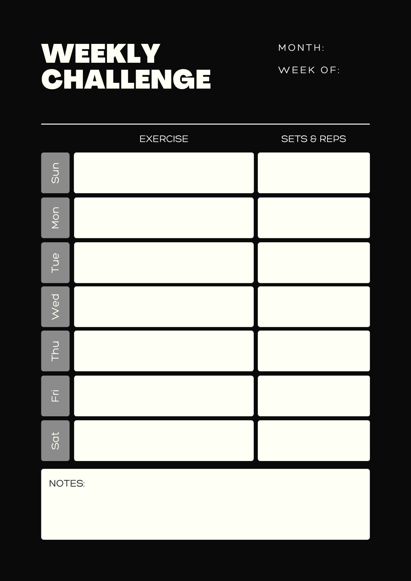 Workout Tracker Printable Daily Exercise Journal Fitness Journal ...