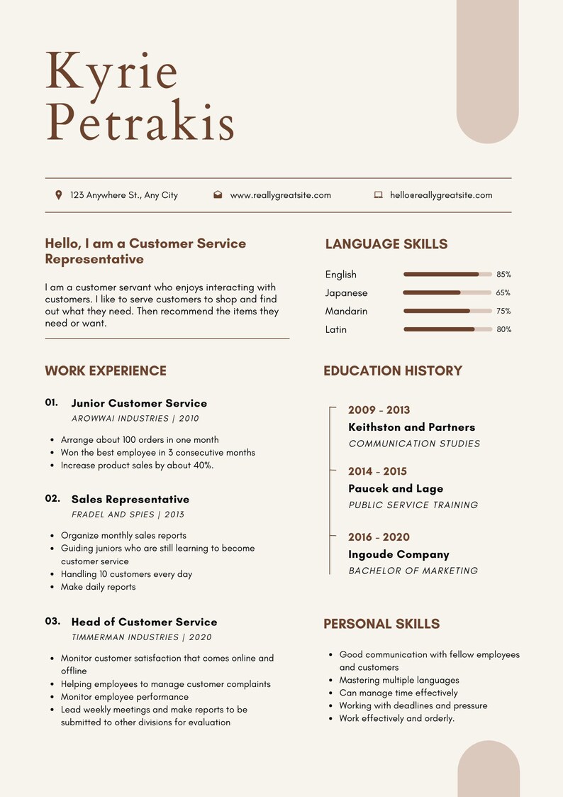 Ats Resume With Cover Letter Template Modern Porefessional Editable ...