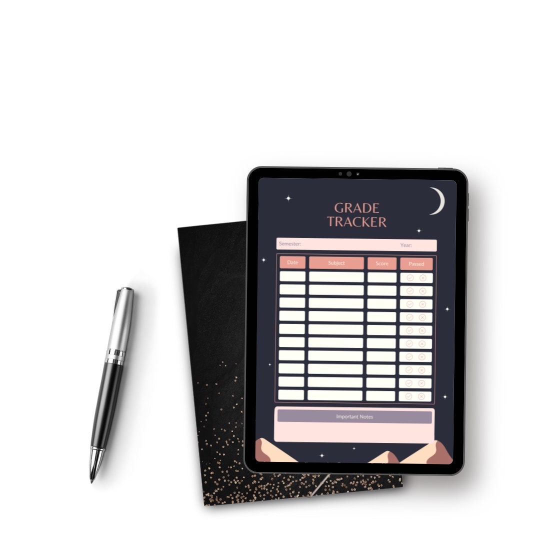 Academic Grade Tracker Journal Assignment Planner Printable Student ...