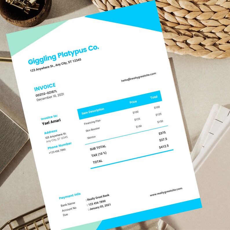 Small Business Invoice Template Download Editable Invoice Document ...