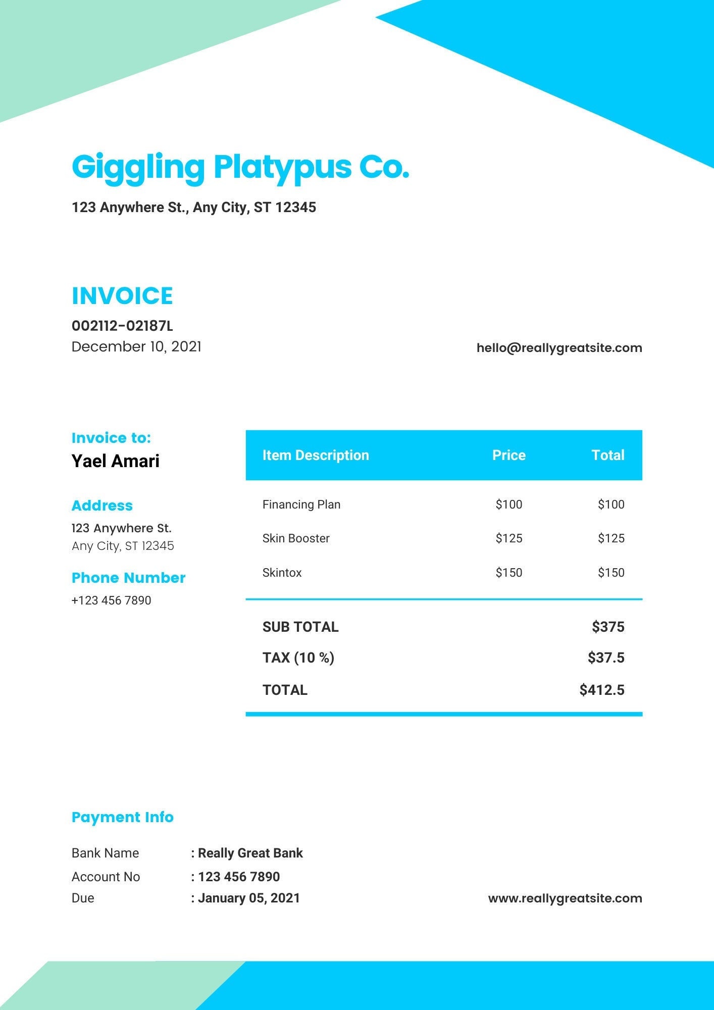 Small Business Invoice Template Download Editable Invoice Document ...