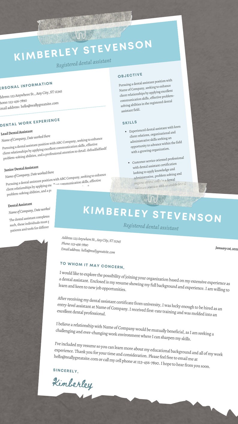 Modern Resume Template Resume Template Cover Letter References - Etsy
