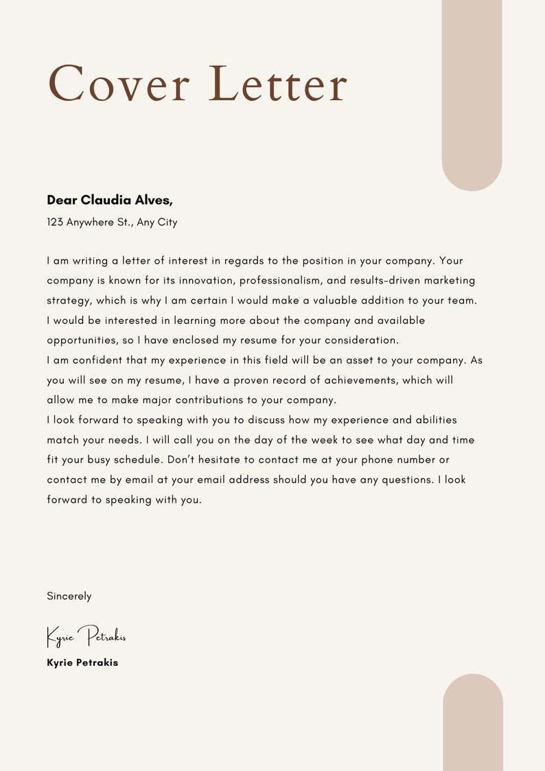 Ats Resume With Cover Letter Template Modern Porefessional Editable ...