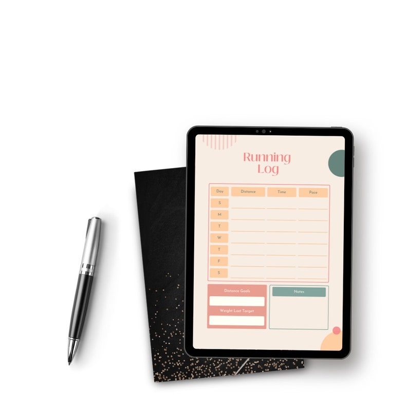 Monthly Running Journal Printable Template Running Log Cardio Workout ...