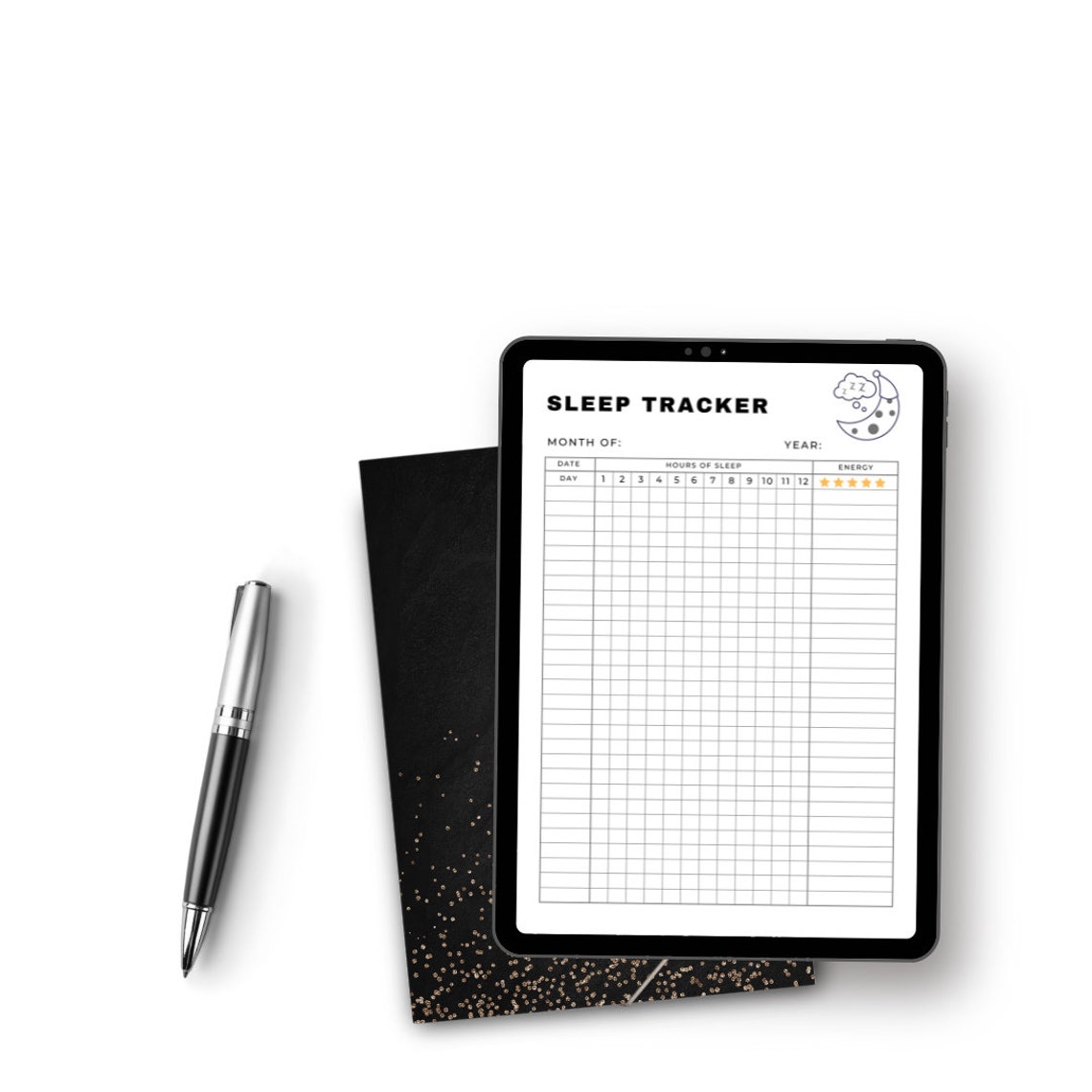 Sleep Tracker Printable Editable Monthly Log Sleep Log Quality Sleep ...