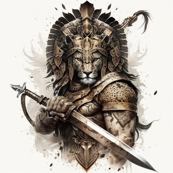 Aztec Warrior Detailed Images, Aztec Leopard Fighter Warrior, Woman and ...