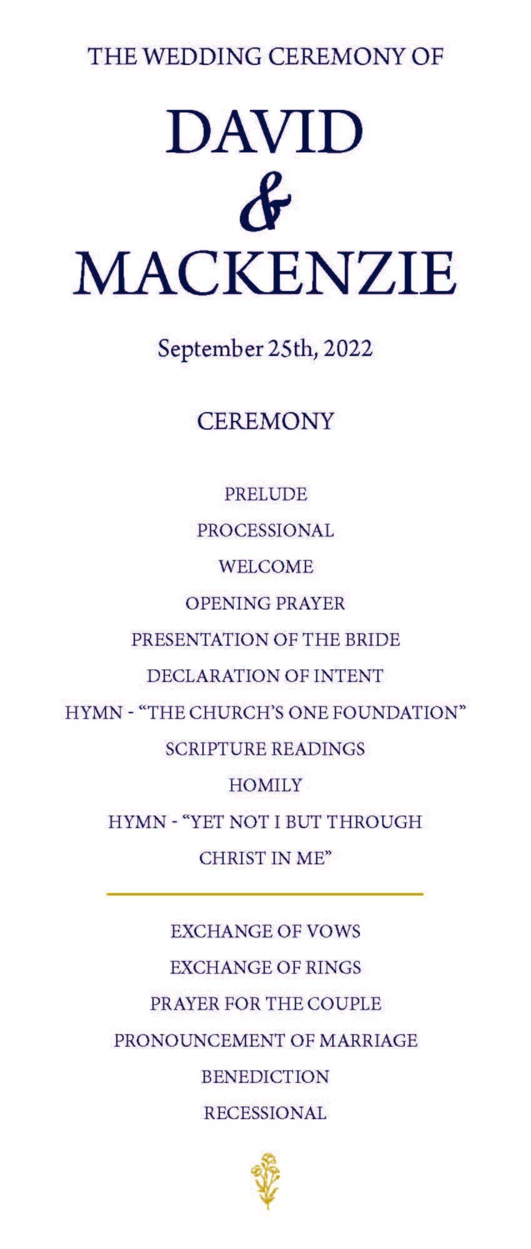 Custom Wedding Program Template - Etsy