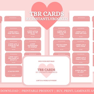 Printable TBR Cards With 70 Prompts to Pick Your Next Book - Etsy