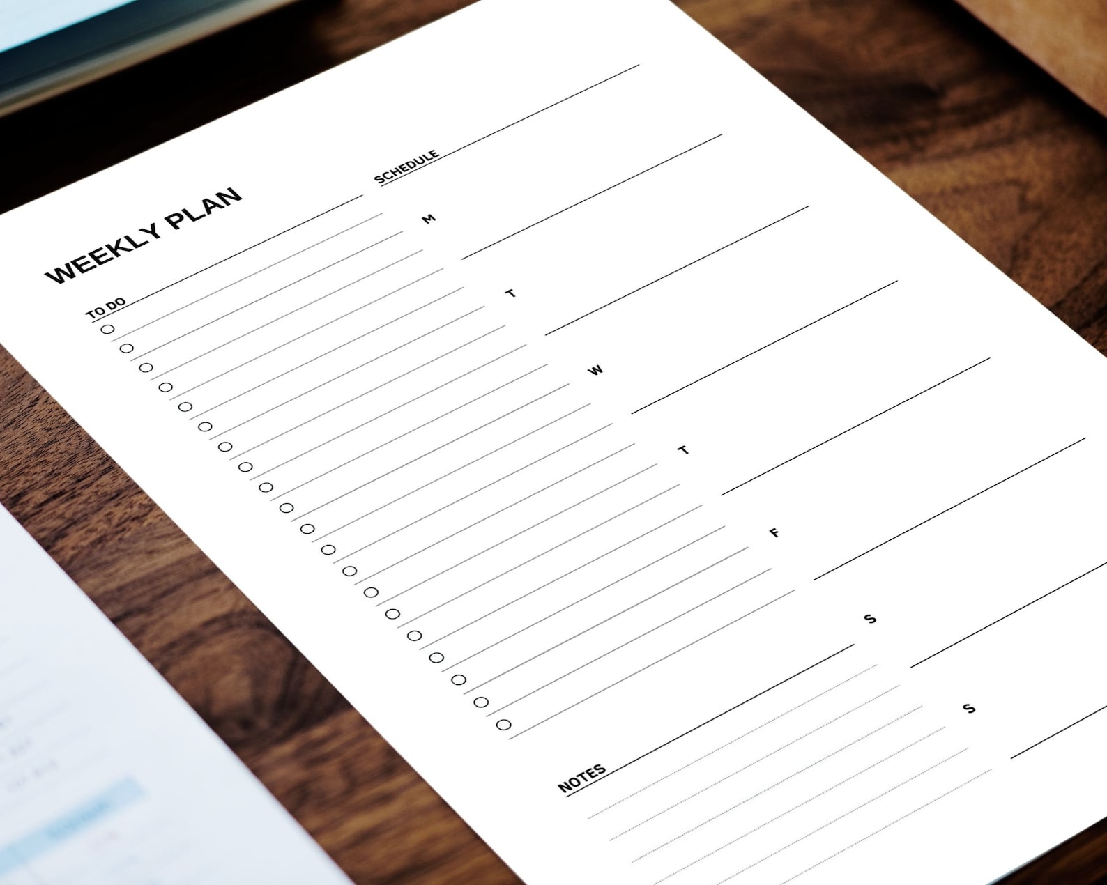 Minimalist Printable Weekly Planner for Planning Your Week - Etsy