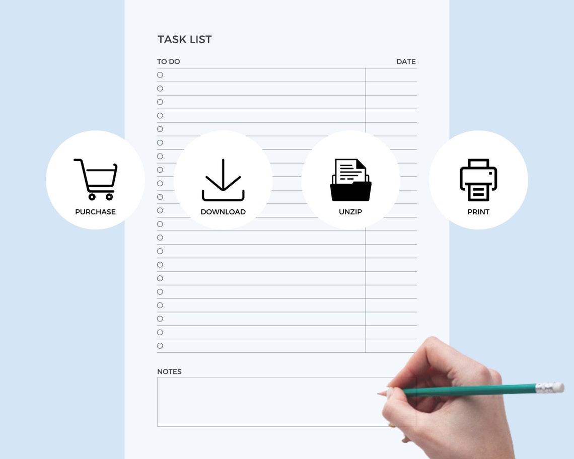 Task List Template, Printable to Do List, Task Tracker - Etsy
