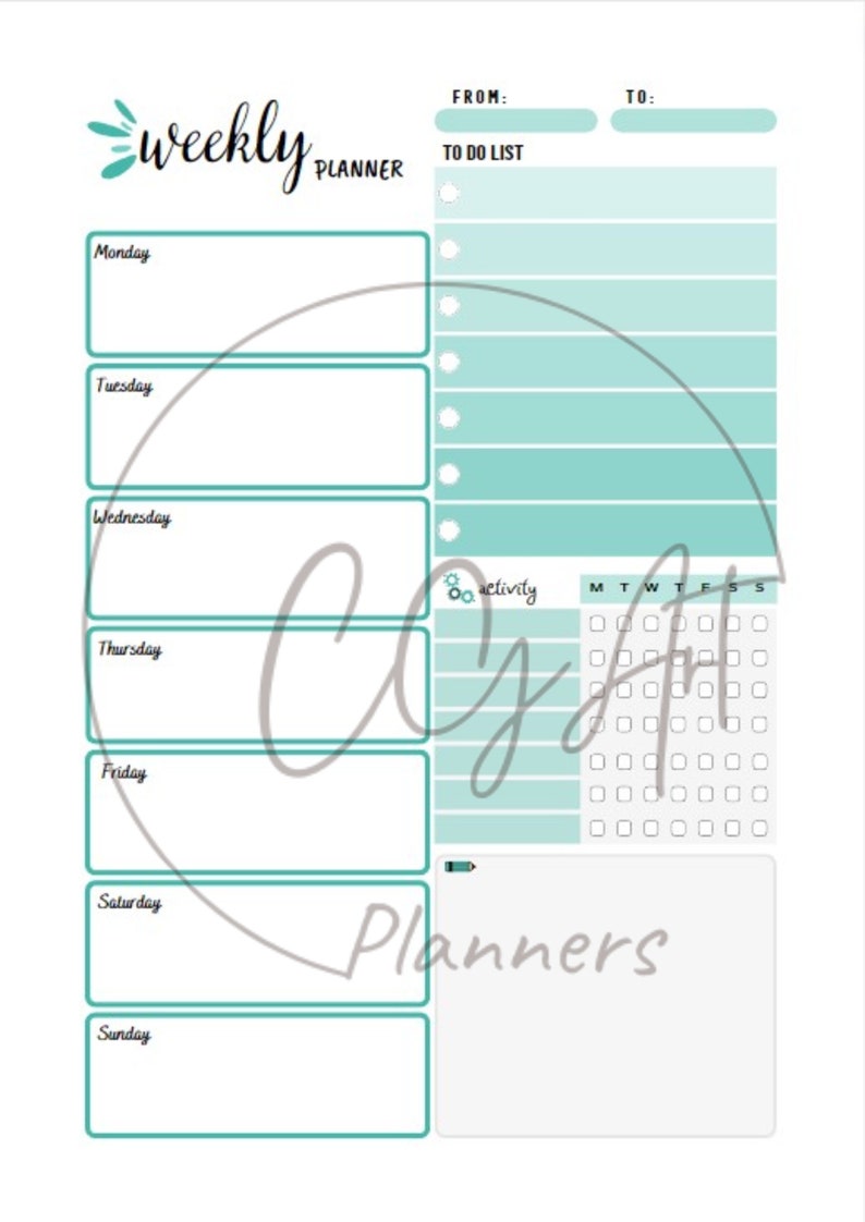 Minimalist Printable Weekly Planner for Planning Your Week to - Etsy