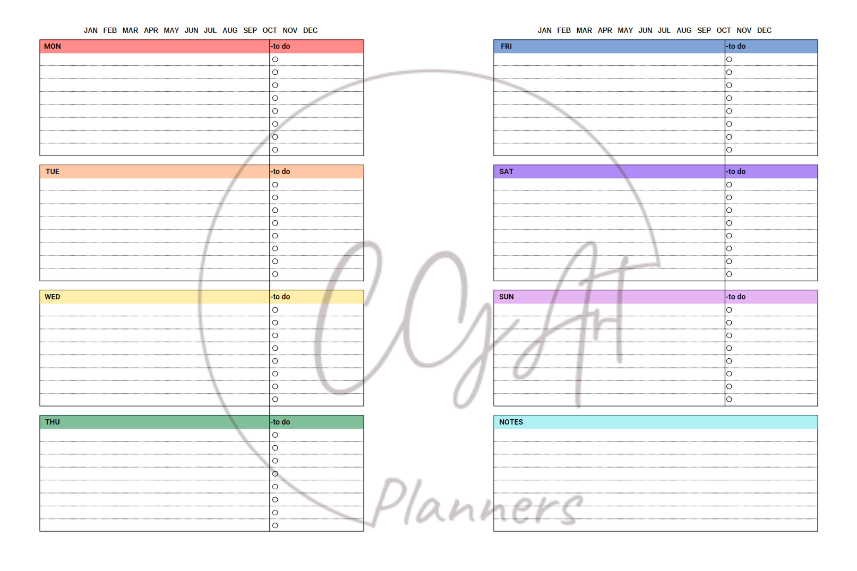 Minimalist Printable Weekly Planner for Planning Your Week to Do List ...