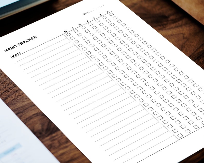 Weekly Habit Tracker to Keep Your Routines Task Tracker - Etsy