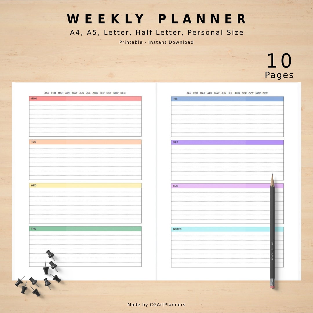 Minimalist Printable Weekly Planner for Planning Your Week to Do List ...