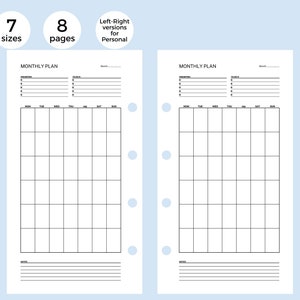 Minimalist Monthly Planner for Planning Your Month, Undated Calendar ...