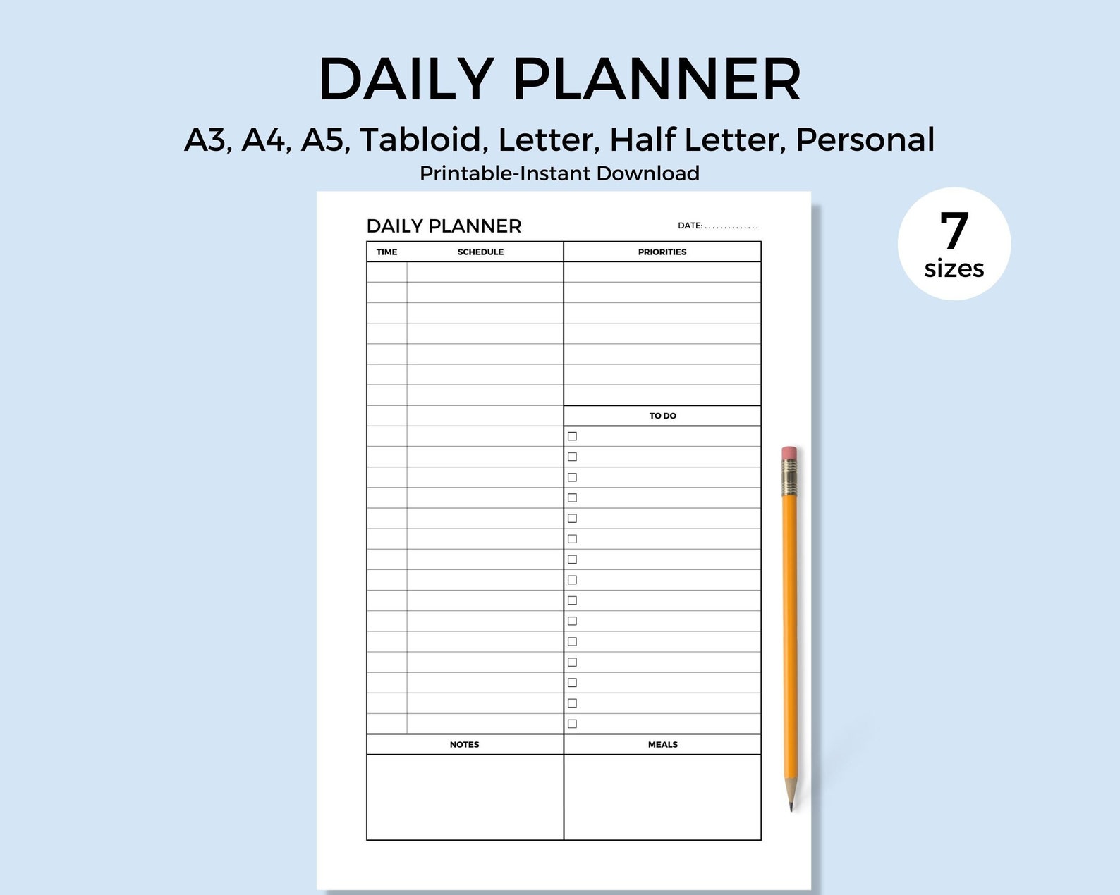 Daily Planner for Your Goals, Routines and Priorities, Daily Task List ...
