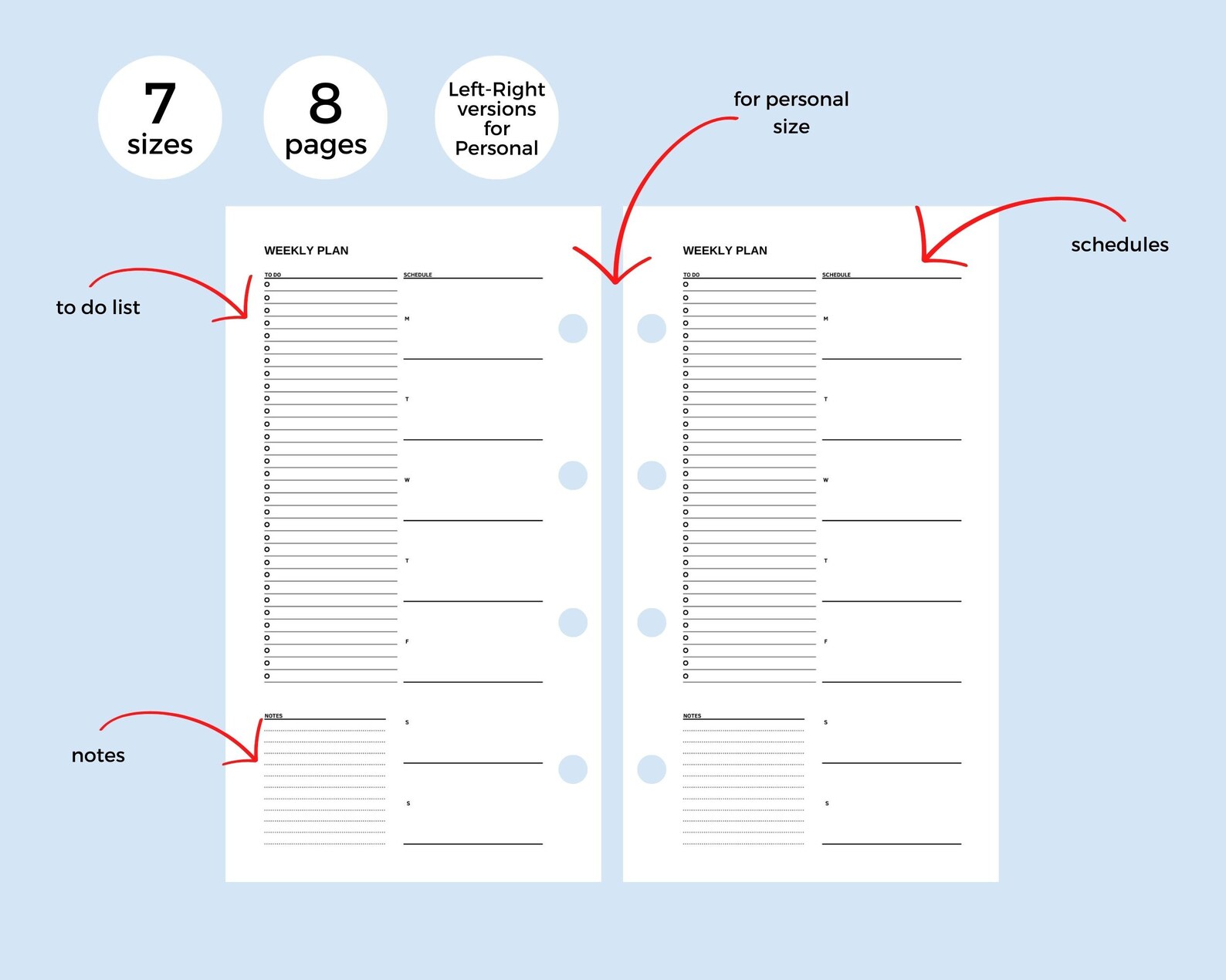 Minimalist Printable Weekly Planner for Planning Your Week - Etsy
