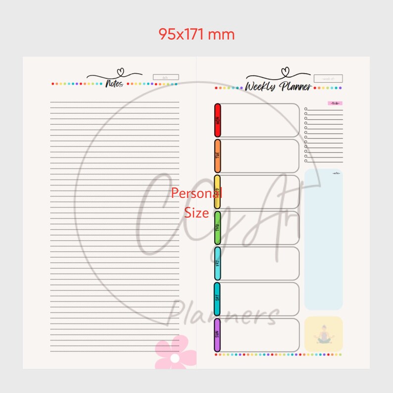 Minimalist Printable Weekly Planner Notes Page for Planning - Etsy