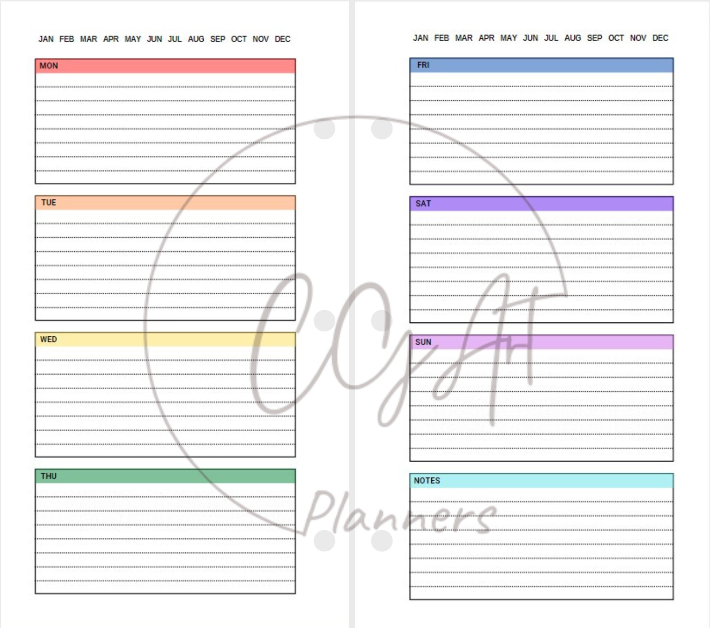 Minimalist Printable Weekly Planner for Planning Your Week to Do List ...