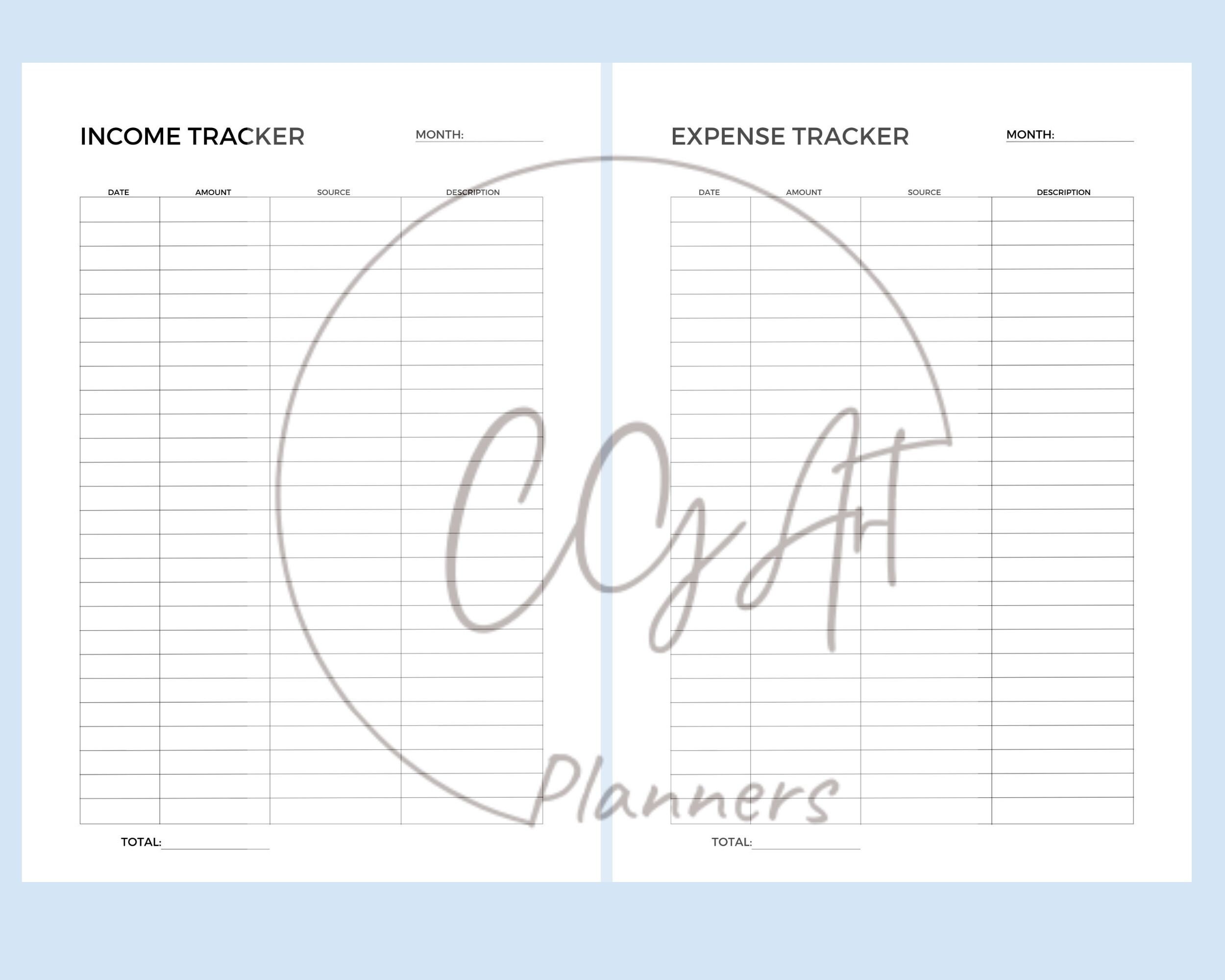 Simple Income & Expense Tracker, Monthly Budget Planner, Financial ...