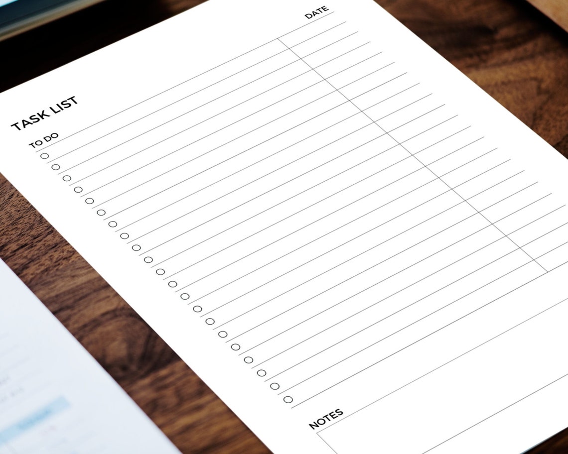 Task List Template, Printable to Do List, Task Tracker - Etsy