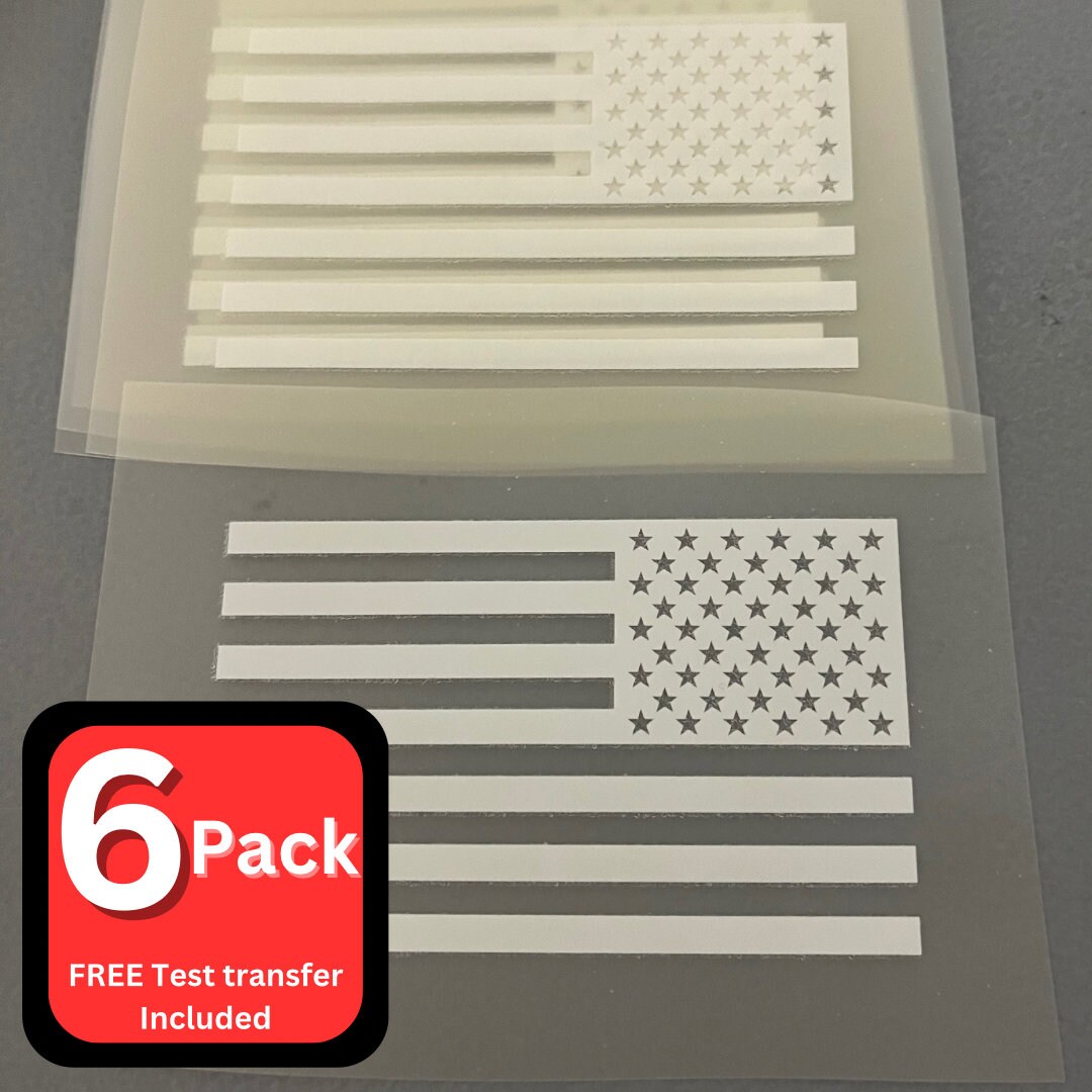USA Flag DTF Heat Transfer 6 Pack 1 FREE Test Transfer - Etsy