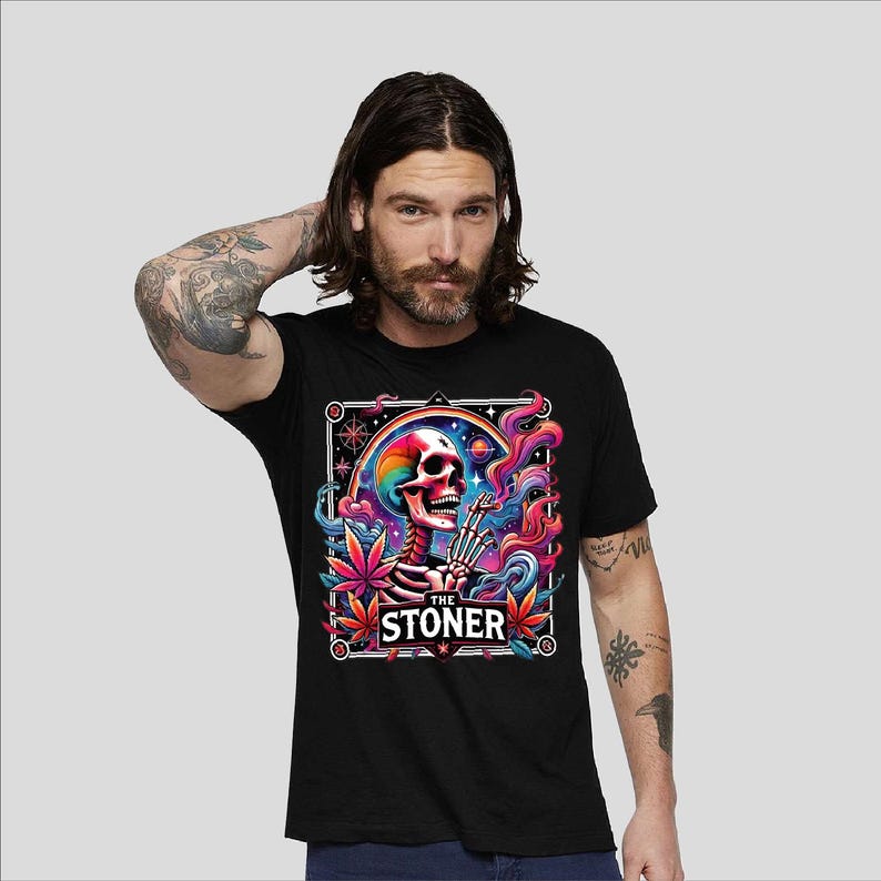 The Stoner Tarot Card Graphic Tee - Etsy